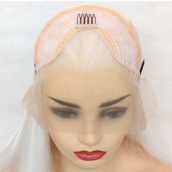 Hair | 22inch Long Straight White Lace Front Wig | Poshmark
